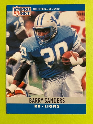1990 Pro Set - BARRY SANDERS #102-- 2nd Year! Detroit Lions--EX--HOF ...