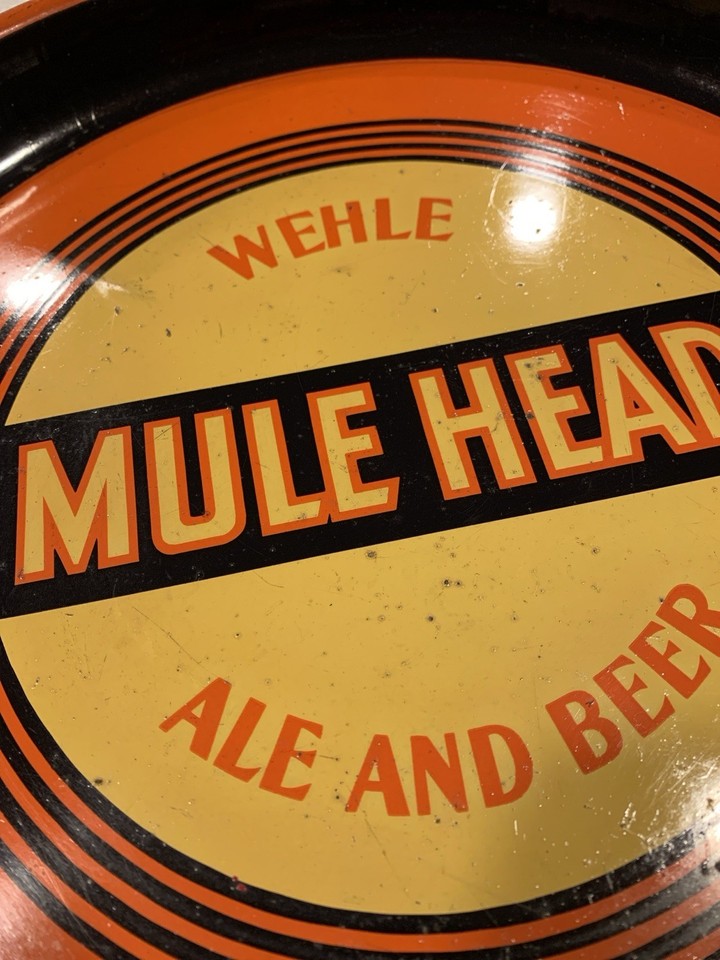#2 VINTAGE 13" 30s WEHLE MULE HEAD ALE AND BEER NEW HAVEN CONNECTICUT ...