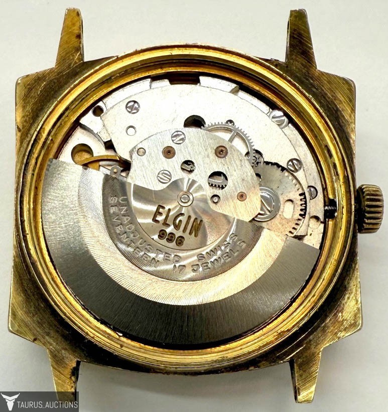Vintage Elgin Square Case Men's Gents Watch - 996 Movement - 17 Jewels ...