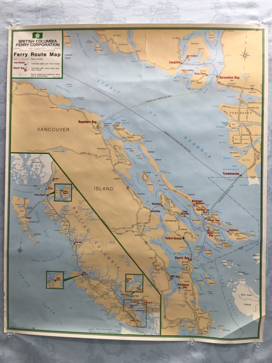 British Columbia Ferry Map Bathymetric Map Of The Submarine Channel In