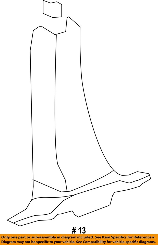 GM OEM 09-17 Enclave Interior Trim-Lwr Ctr Plr Trim 25890514 | eBay