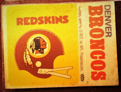 Vintage 1970's Washington Redskins Team Logo Stickers/Broncos Banner ...
