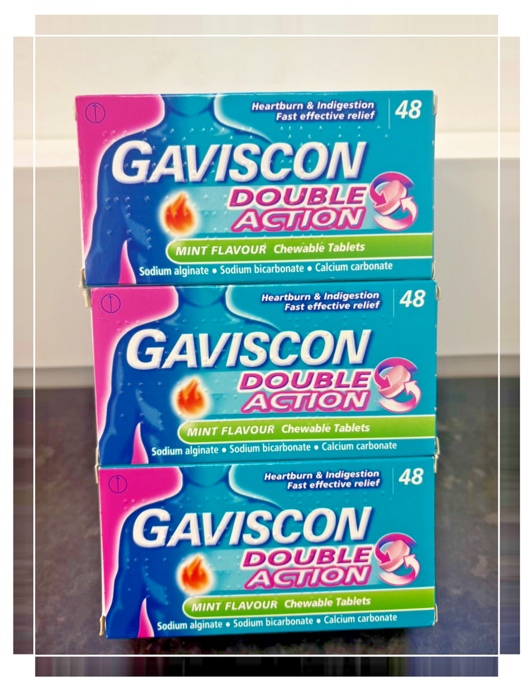 Gaviscon Double Action | Mint Flavour Chewable Indigestion Heartburn ...
