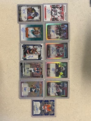 LOT of 11 Autographed NFL cards Rookies, Legends, Inserts | eBay