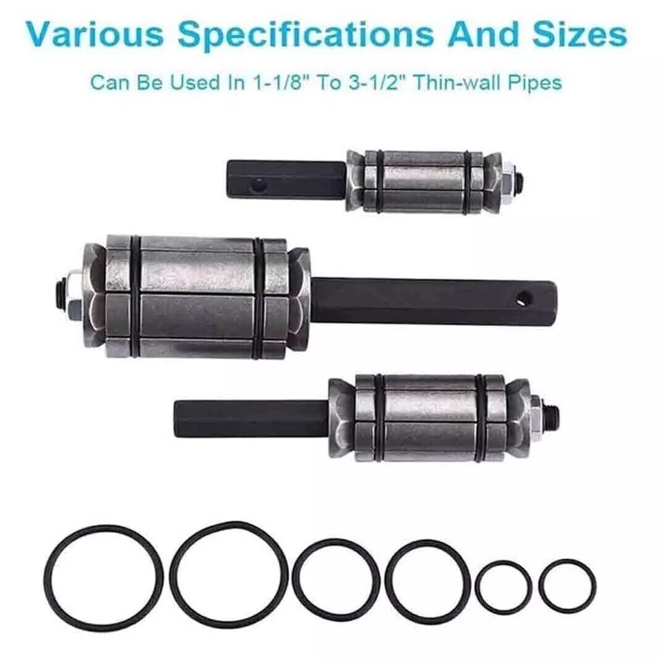 3Pc Tail Pipe Tube Exhaust Muffler Expander Spreader Tool Set 1-1/18" 3 ...