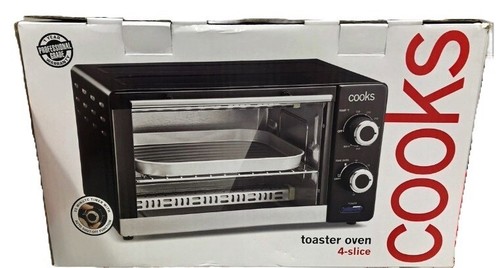 Cooks JCPenney Home Toaster Oven 4 Slice Black Countertop New Sealed ...
