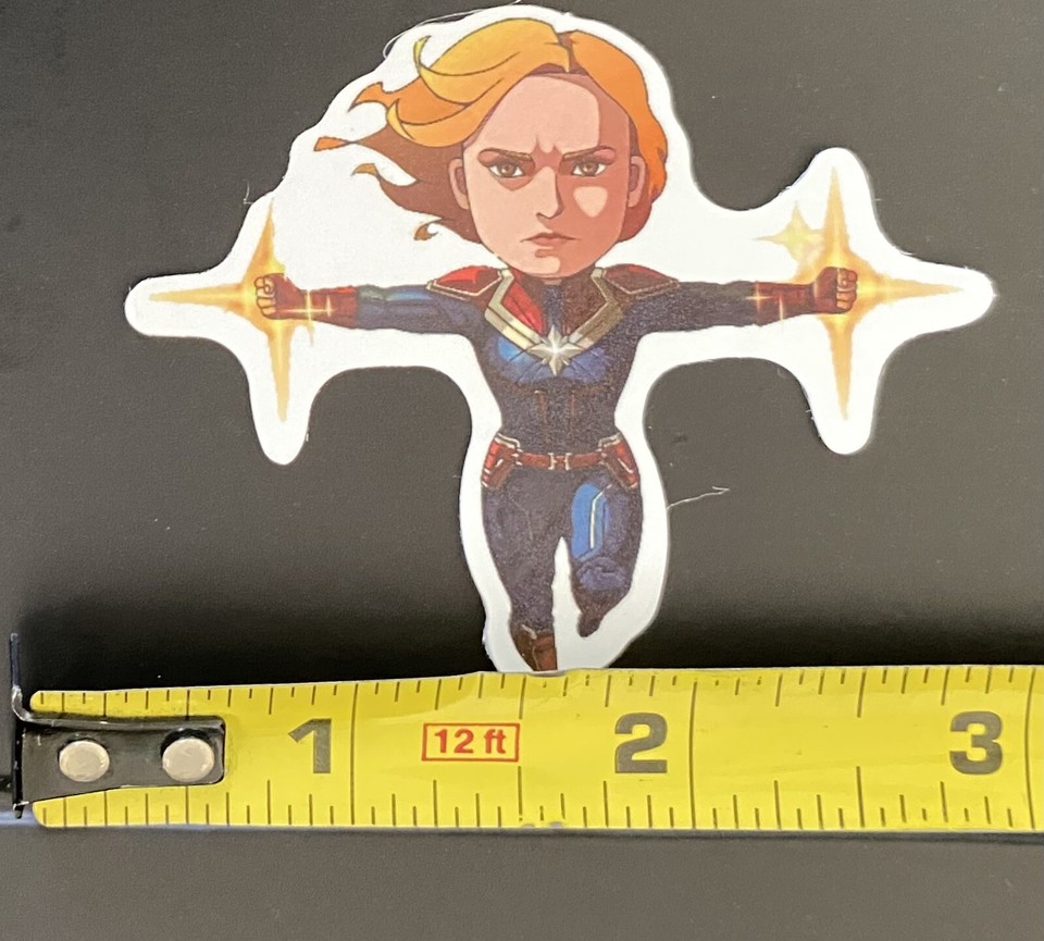 CAPTAIN MARVEL FLIES MARVEL COMICS STICKER AVENGERS INFINITY WAR (MCU ...