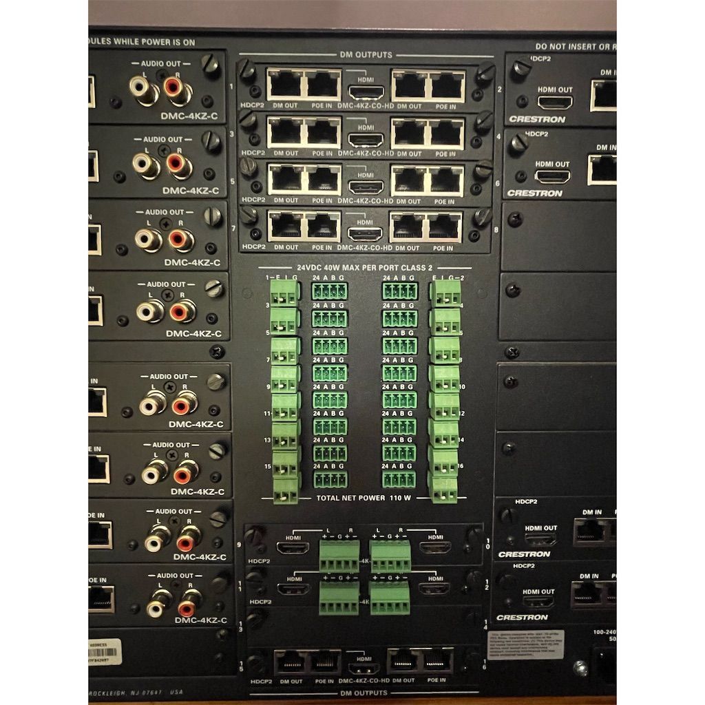 Crestron DM-MD16X16-RPS Digital Media Switcher w/Expansion Cards, New ...