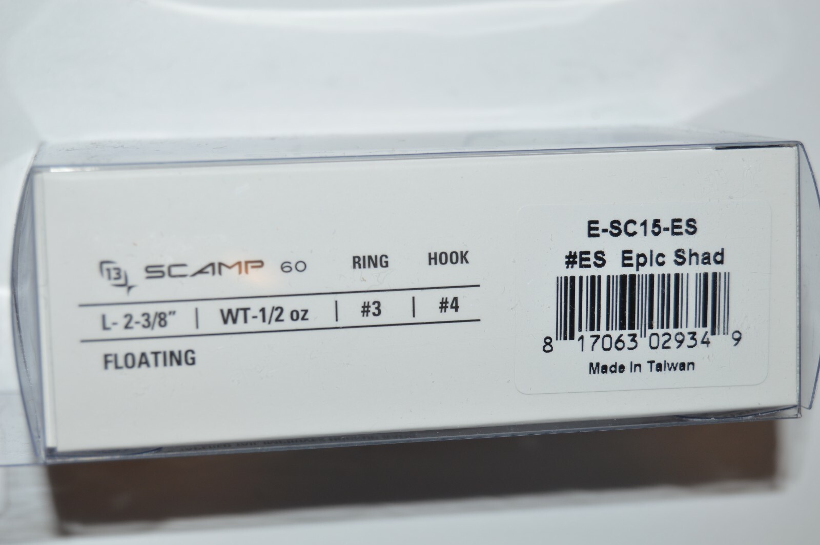 13 Fishing Scamp 60 1.5 2 3/8" 1/2 Oz Square Bill Bass Crankbait Epic ...