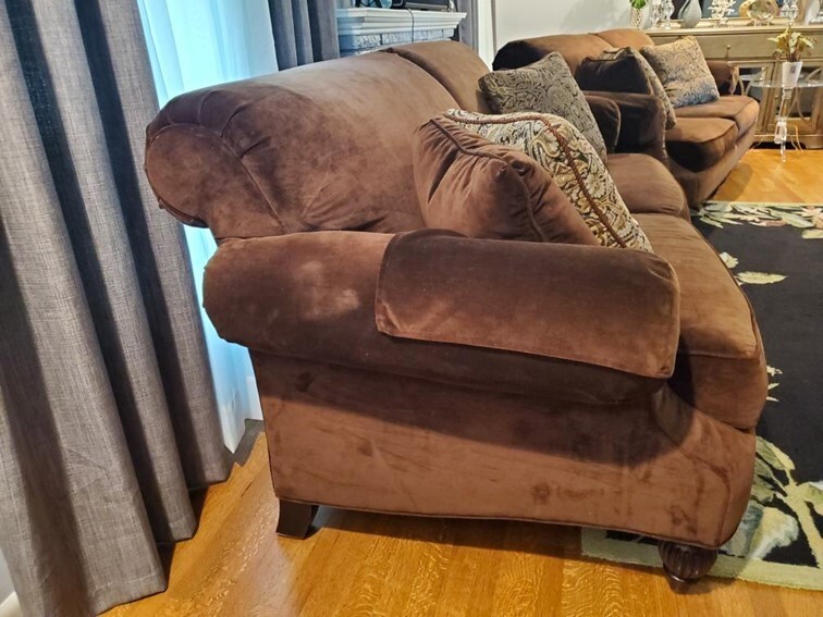 couches for sale. Bernhardt 8Ft couches Oversize. . Brown suede microfiber | eBay