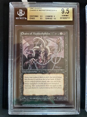 Chains of Mephistopheles, legends mtg. Graded BGS 9.5, Gem Mint, just ...
