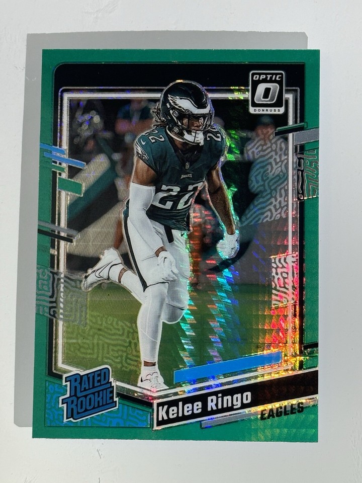 Kelee Ringo 2023-24 Optic #282 Green Hyper Philadelphia Eagles Rookie ...