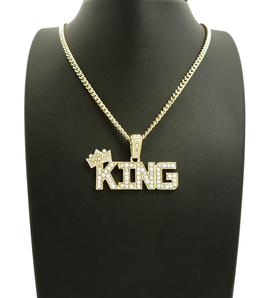 NEW KING PENDANT & 24" VARIOUS CHAINS HIP HOP NECKLACES - XZ242 | eBay