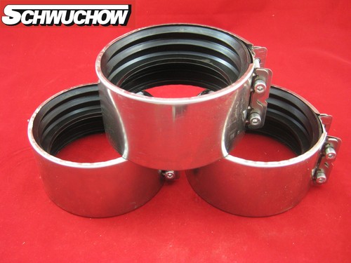 3 x Eternit Spannmuffe Connect DN 100 Verbinder Schelle Rohr Muffe ...
