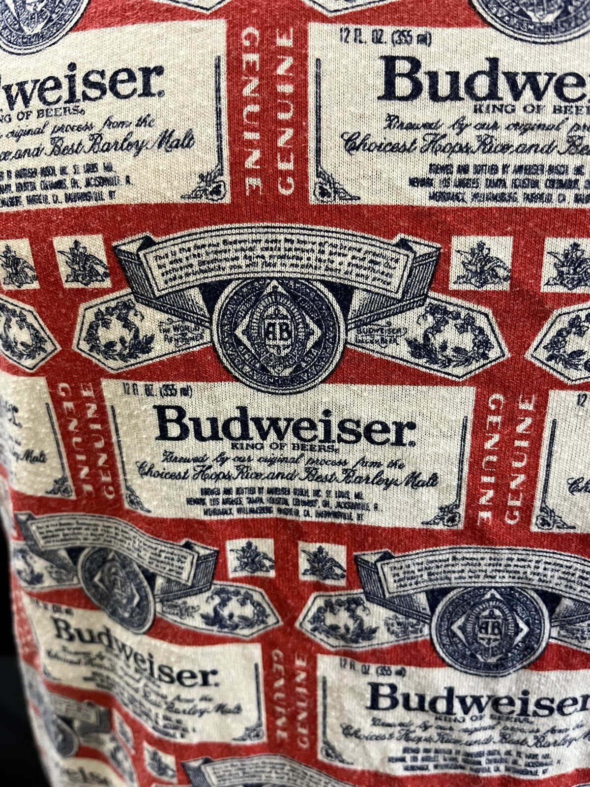 Budweiser Beer Signature Logo All Over Print Chest Po… - Gem