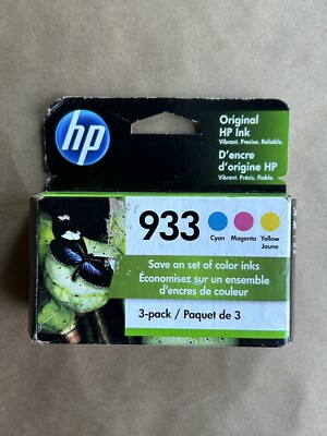 Genuine HP 933 Cyan Magenta Yellow Ink Cartridges New Sealed Exp May ...