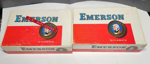 Vtg Emerson Diplomats Six-Cent Class C Cigar Box "Mild and Mellow ...