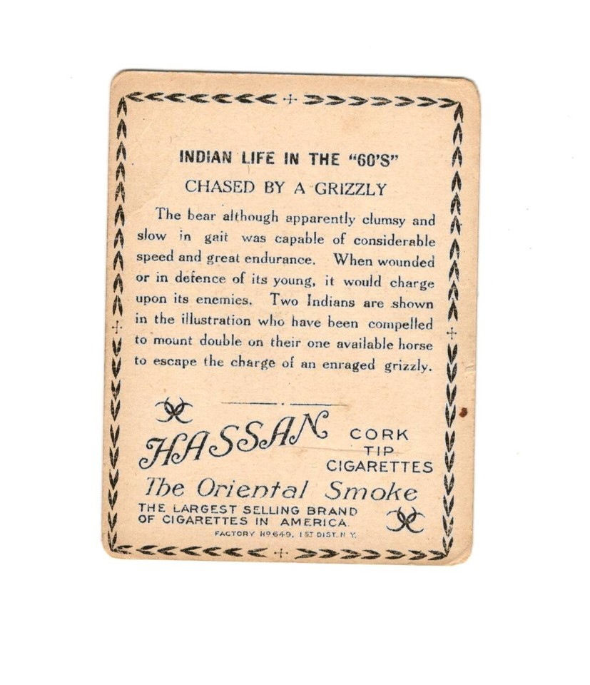 1910 T73 Hassan Cigarettes "Indian Life in the 60's" - U Pick ~ Upd 11 ...