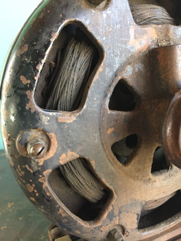antique vintage holtzer cabot pancake early electric motor fan brass ...