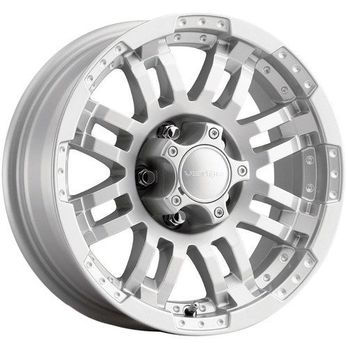 15x6 +0 Vision 375 Warrior 5x127 Marine Paint Silver Wheels (Set of 4 ...