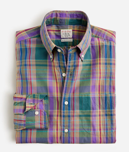 NWT $89 J.Crew Men's LARGE Slim Secret Wash LS Shirt Eric Taupe 100% ...