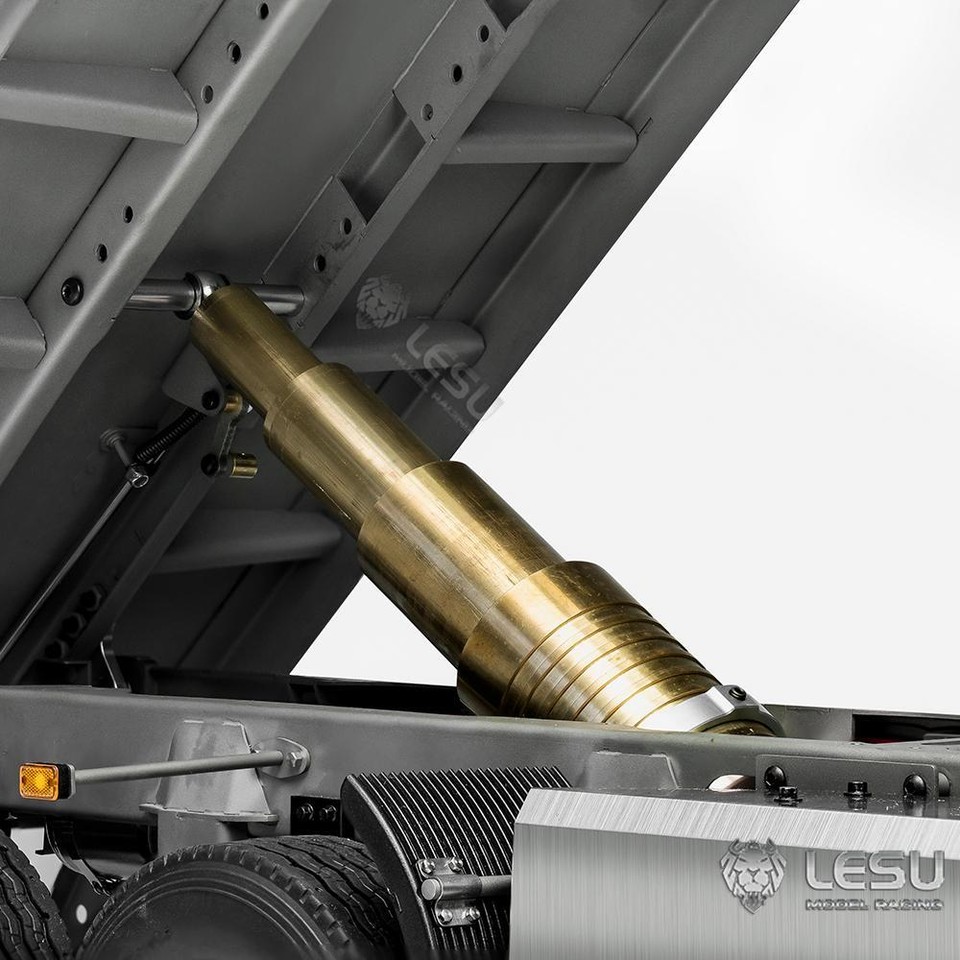 LESU 1/14 RC Unpainted Full Trailer Metal 2 Axles Hydraulic Dumper ...