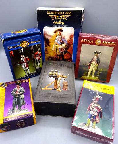 6 Cast Metal Model Soldier Figure Kits, Aitna, Masterclass, Pegaso ...