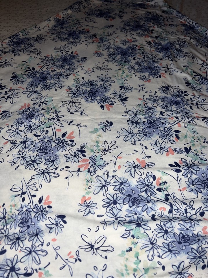 LuLaRoe Ana Long Maxi Dress White Blue Paisley Ornate Floral Daisy 3X ...