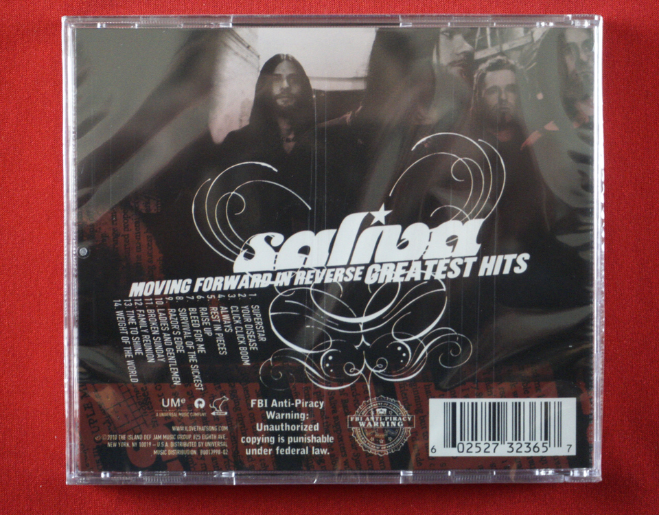 Saliva Greatest Hits CD Superstar Your Disease Click Click Boom Always ...
