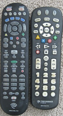 2 TIME WARNER CABLE UNIVERSAL TV REMOTE CONTROL UR5U-8780L-TWY UR3-SR3S ...