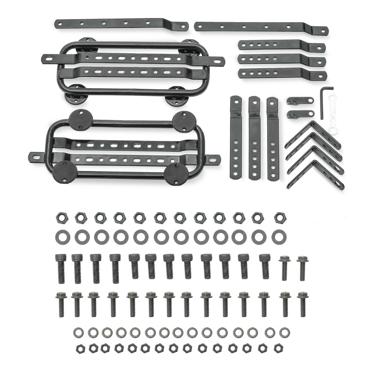 Motorcycle panniers + rack side cases Bagtecs SC22 Universal black ...