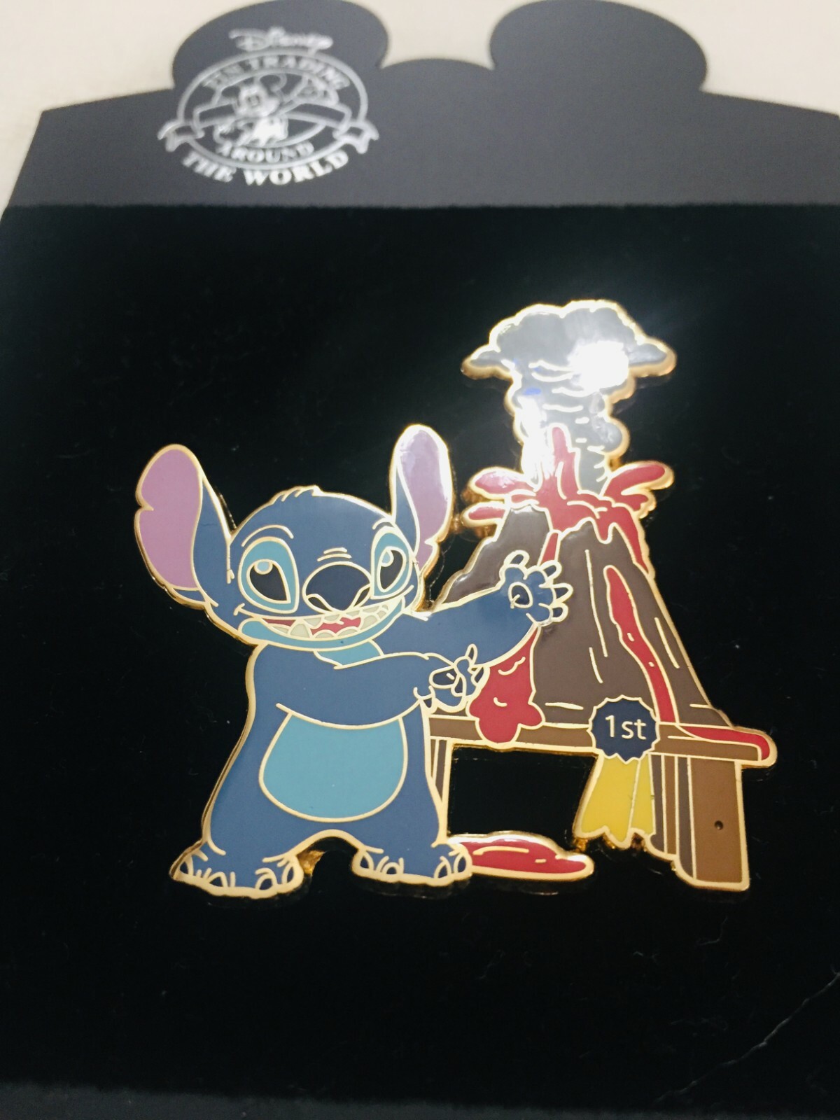 Disney Pin Aloha Stitch Volcano Limited edition Jumbo Lilo and stitch ...