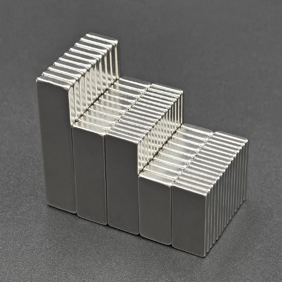 Neodymium Bar Block Magnet Strip Magnet Rare Earth, 1/5/10/25/50/100pcs ...