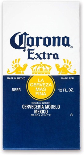 Corona Extra Label Beach Bath Towel 30 x 60 Fabric 100% Cotton Velour ...