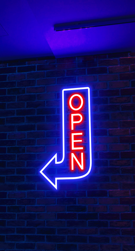 OPEN NEON SIGN outdoor ads, Led Business Open Sign, Custom Neon For ...