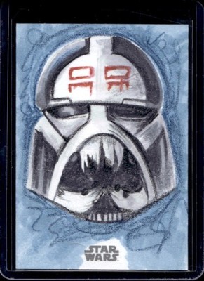Topps Chrome Star Wars Galaxy Saga Wrecker Frank Sansone Sketch Auto #1 ...
