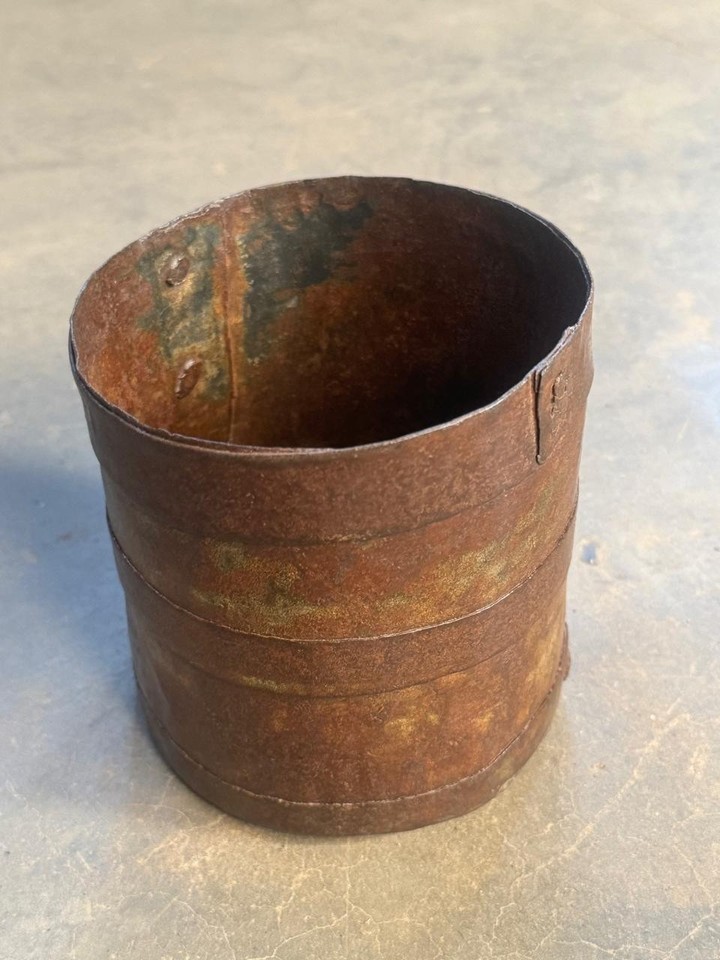 Antique Iron Grain Measurement Paili, Mana Pot Original Old Hand ...