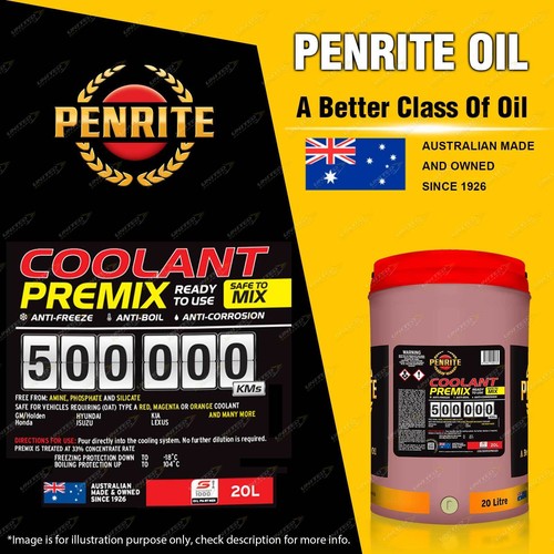Penrite 500,000KM Red Coolant Premix Engine Coolant 20 Liter Safe to ...