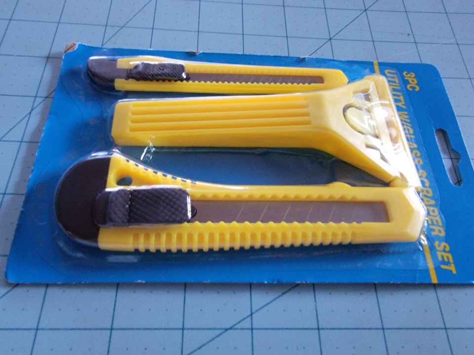 Harbor Freight Tools: 3 Piece Utility With Glass Scraper Set, New, Free ...