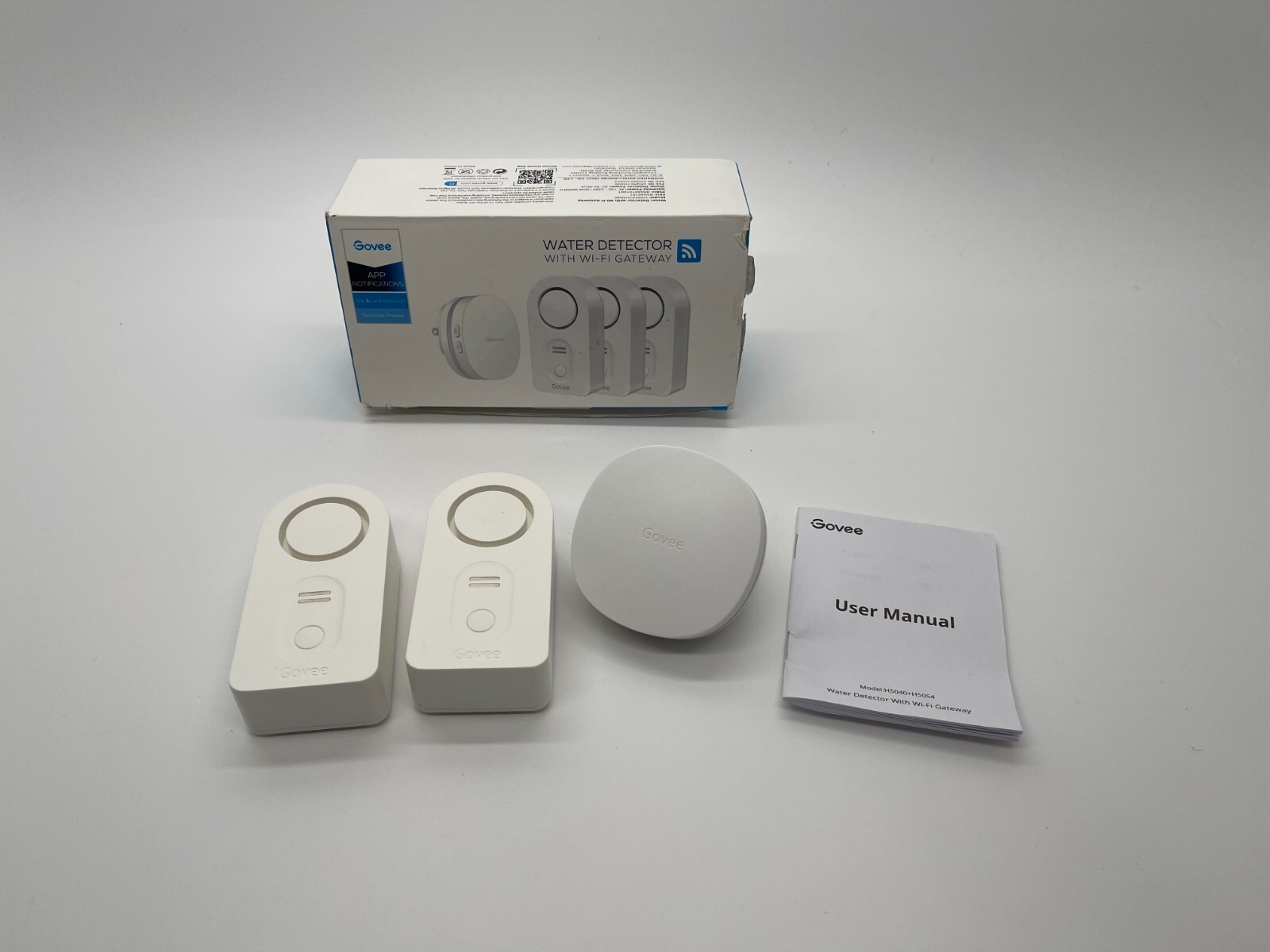 Govee Water Detector 2 Pack with RF Wi-Fi Gateway missing parts READ ...