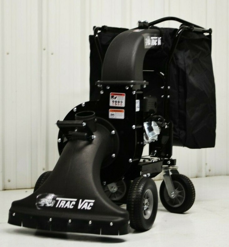 Trac Vac Gas Walk Behind Lawn Leaf Vacuum Vac Parking Lot Litter Ball ...