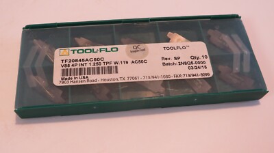 TOOLFLO CARBIDE V85 4P INT 1.250" TPF W INTERNAL THREADING INSERT ...