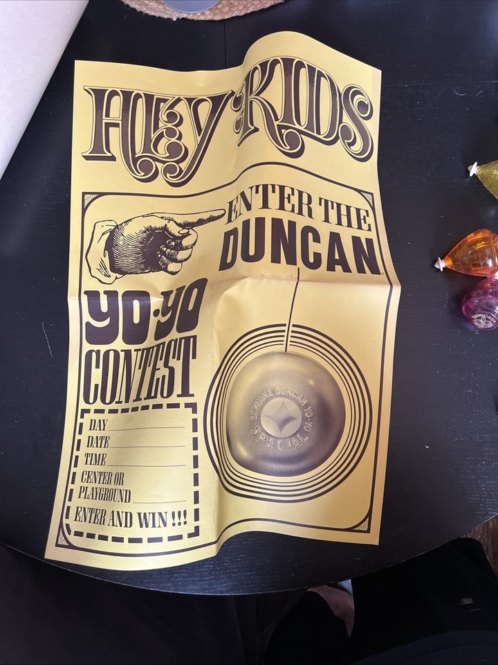 Vintage Duncan Yo-yo YoYo Spinning Top Tops Recreation Kit With Awards Poster ++ | eBay