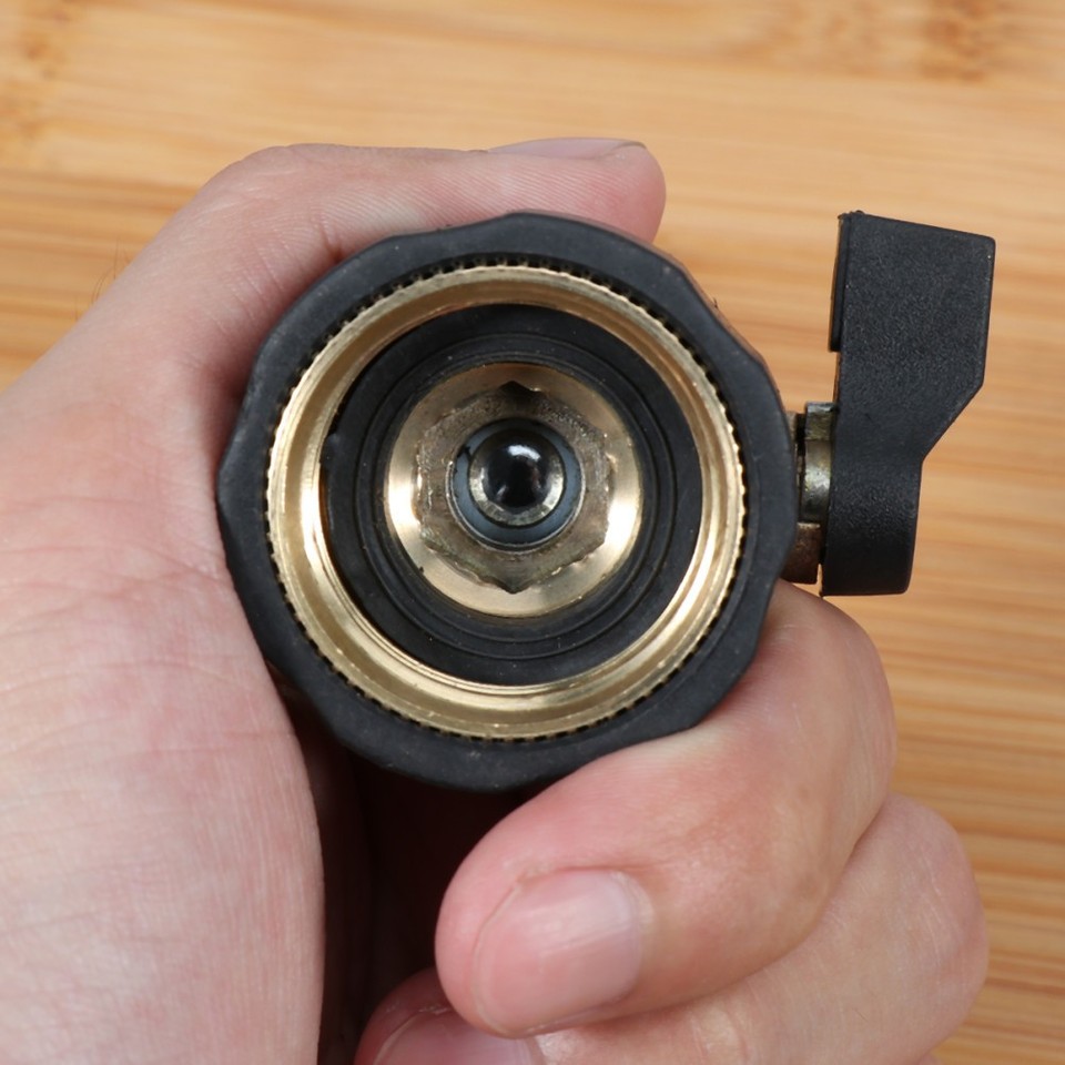 Garden Hose Connector with Brass Shut Off Valve for 3/4 Inch Inlet ...
