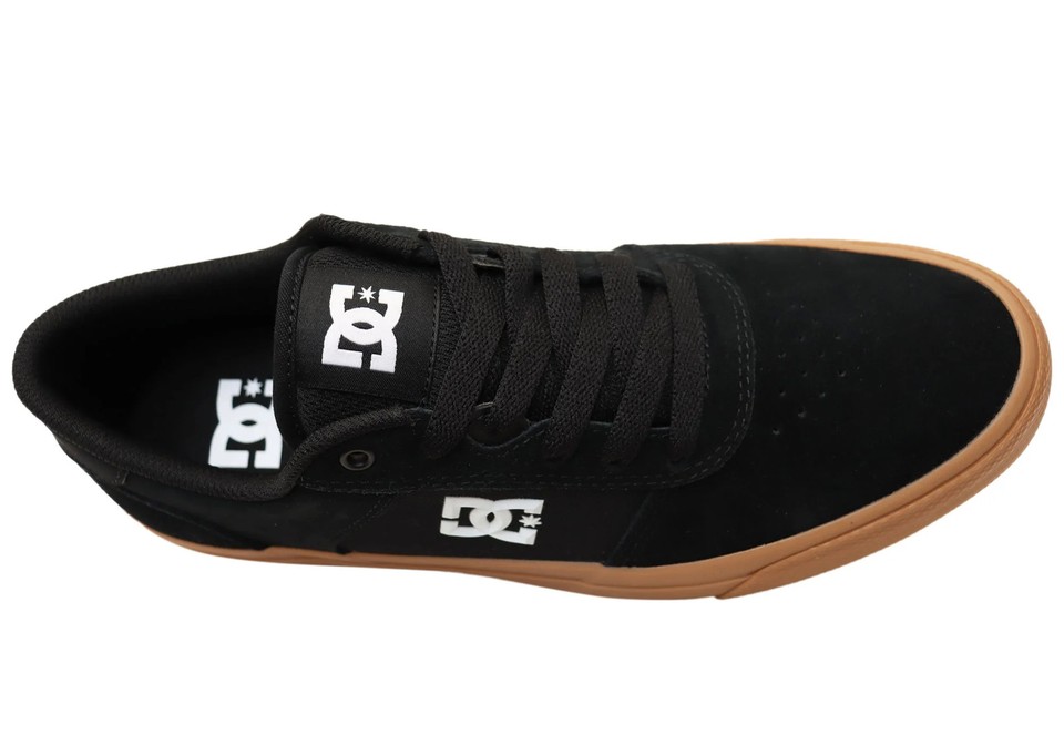 DC Shoes Mens Comfortable Teknic Leather Lace Up Shoes Black Gum | eBay UK