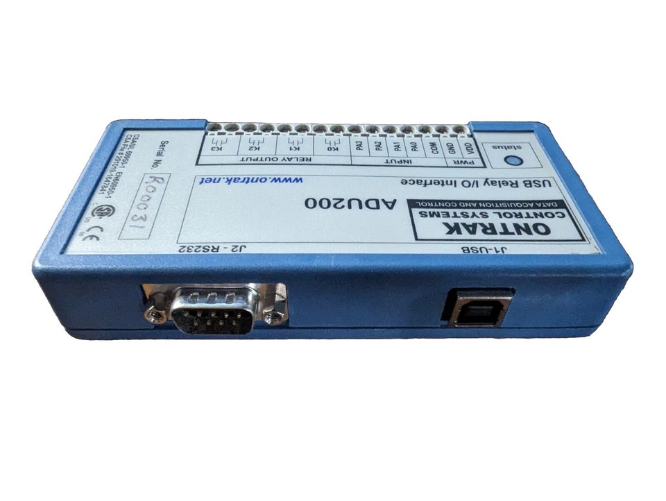 Ontrak Control Systems ADU200 USB Relay Interface I/O | eBay