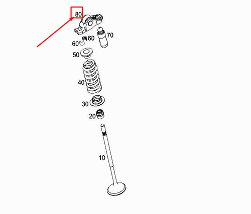 NEW MERCEDES-BENZ A W177 ENGINE INTAKE END-PIVOT ROCKER ARM A2640501300 ...