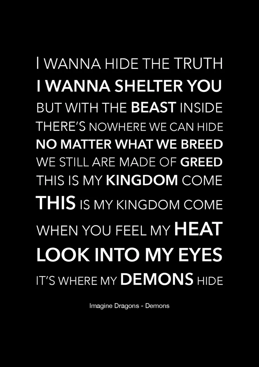 Imagine Dragons Demons All Lyrics