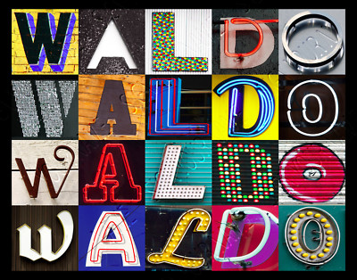 WALDO Name Poster featuring photos of actual sign letters | eBay