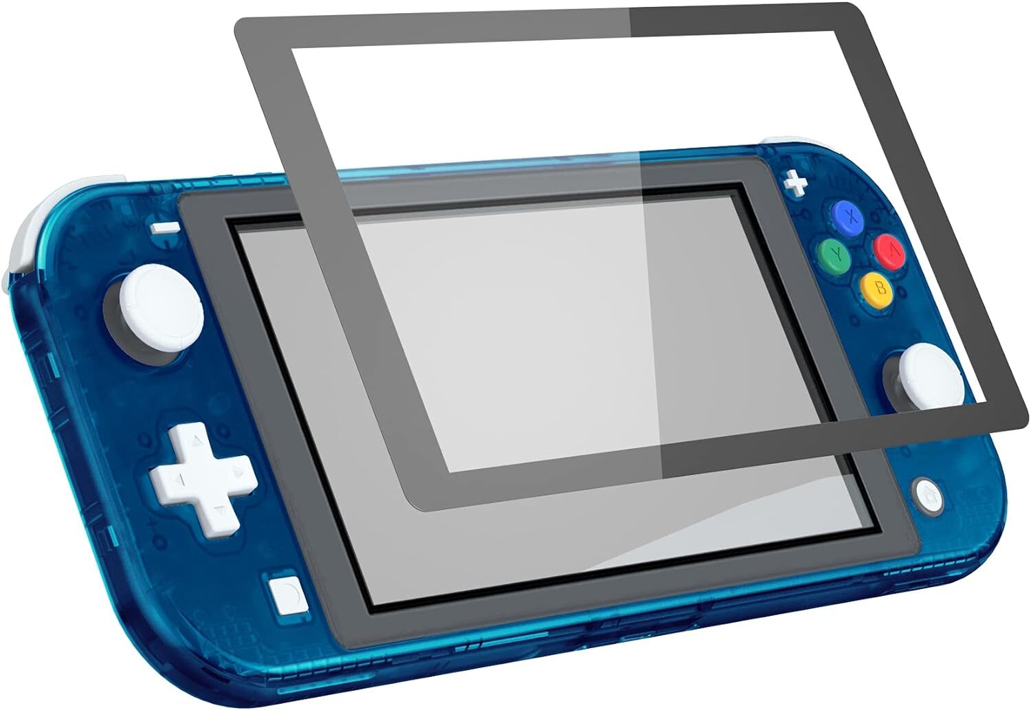 Transparent Clear Blue DIY Replacement Shell for Nintendo Switch Lite ...